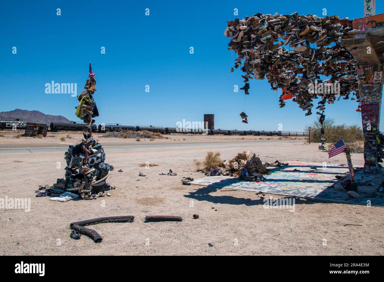 The Rice Shoe Tree is a roadside attraction off State Route 62 in ...