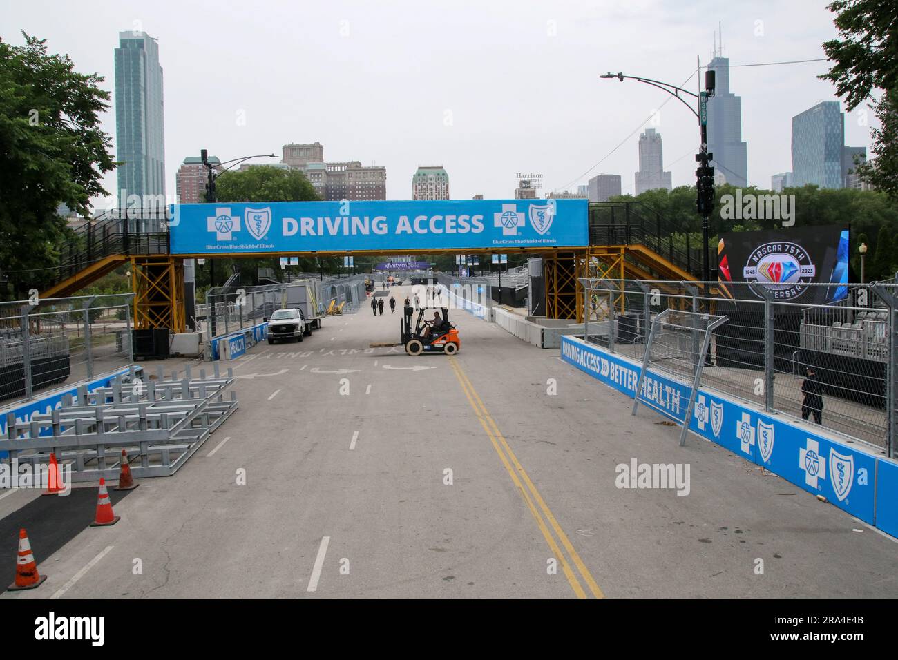 A section of the race course can be seen from the Big Bus Tour of the ...