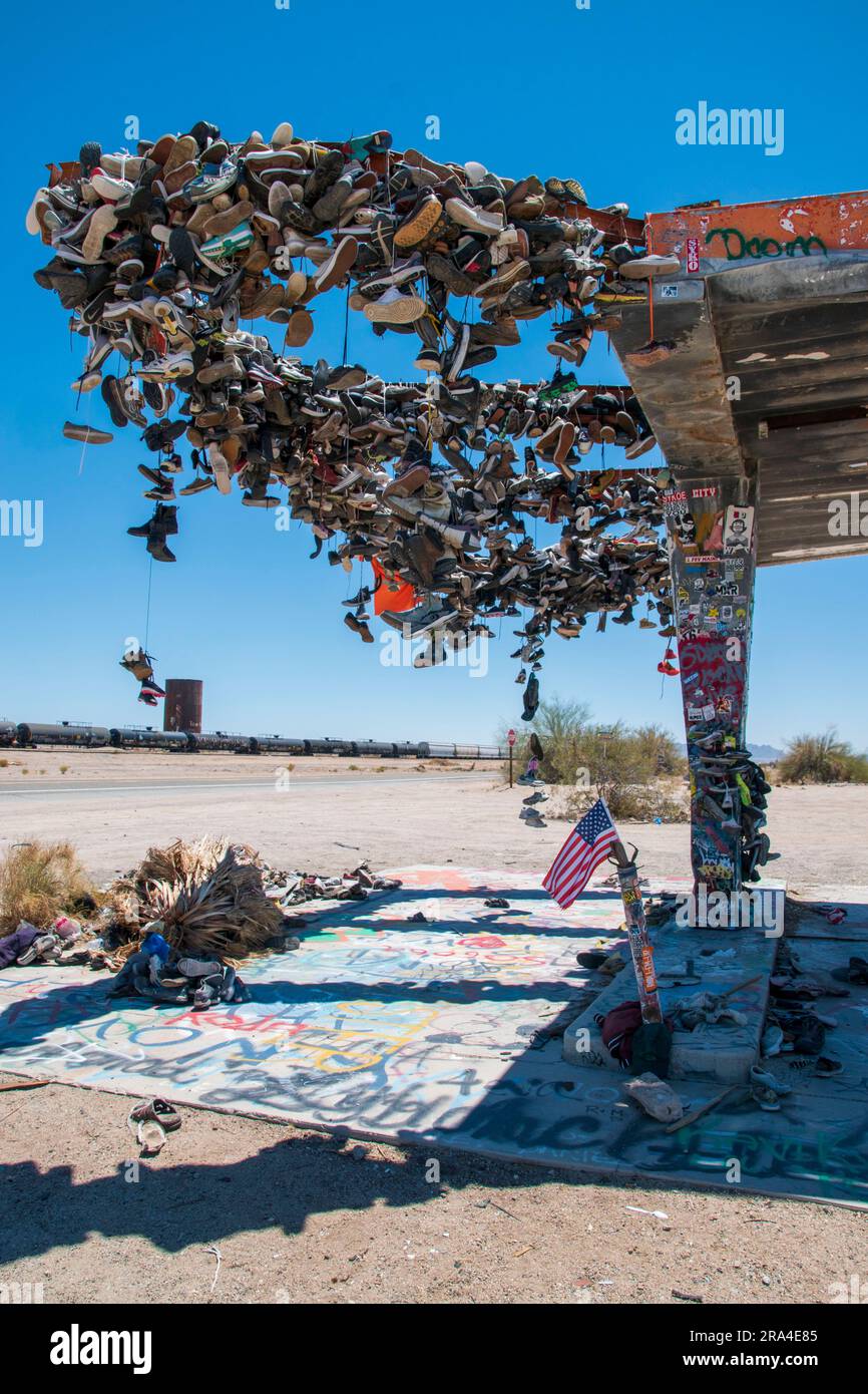 The Rice Shoe Tree is a roadside attraction off State Route 62 in ...