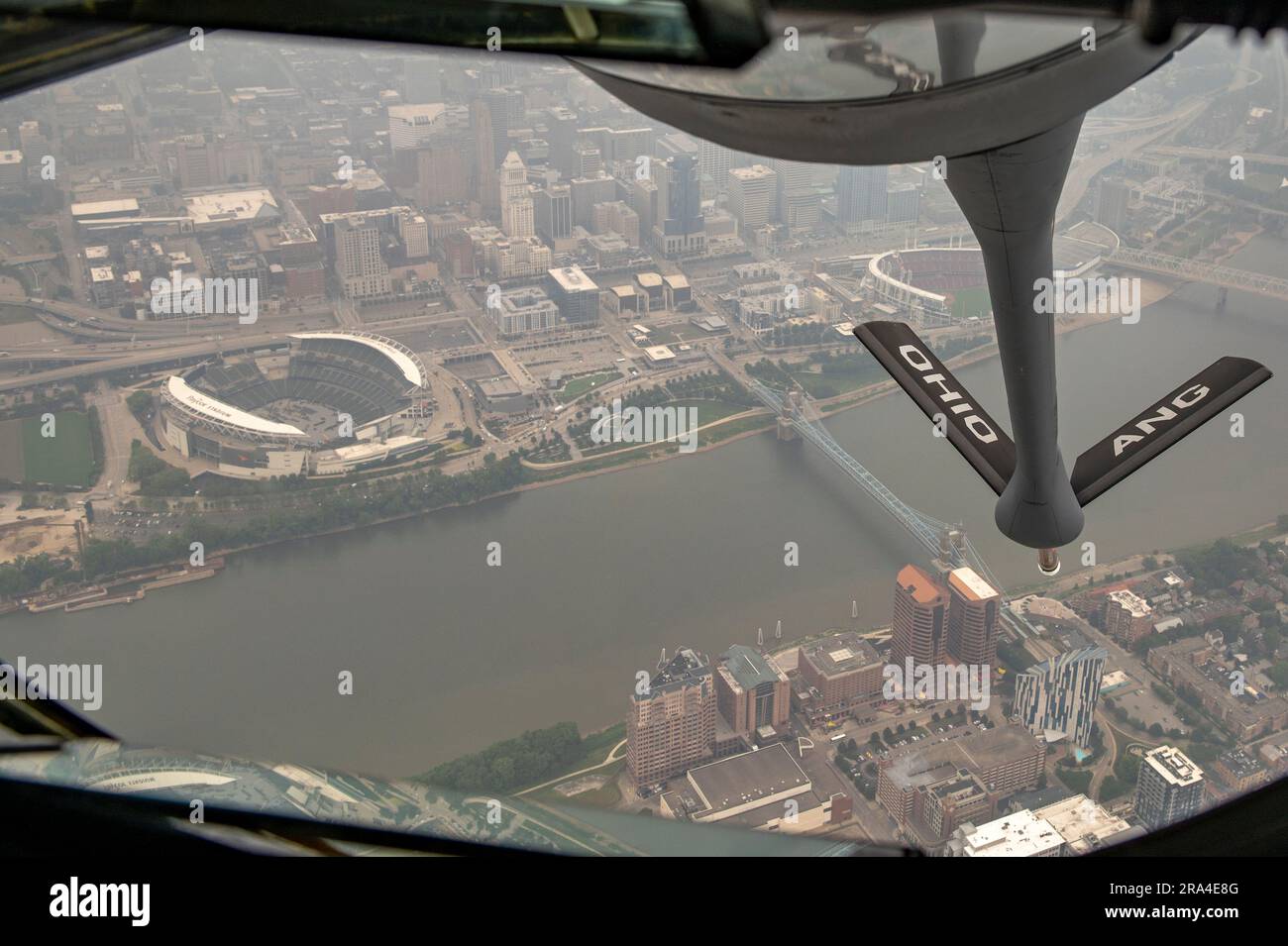 A U.S. Air Force KC-135 Stratotanker with the 121st Air Refueling Wing ...