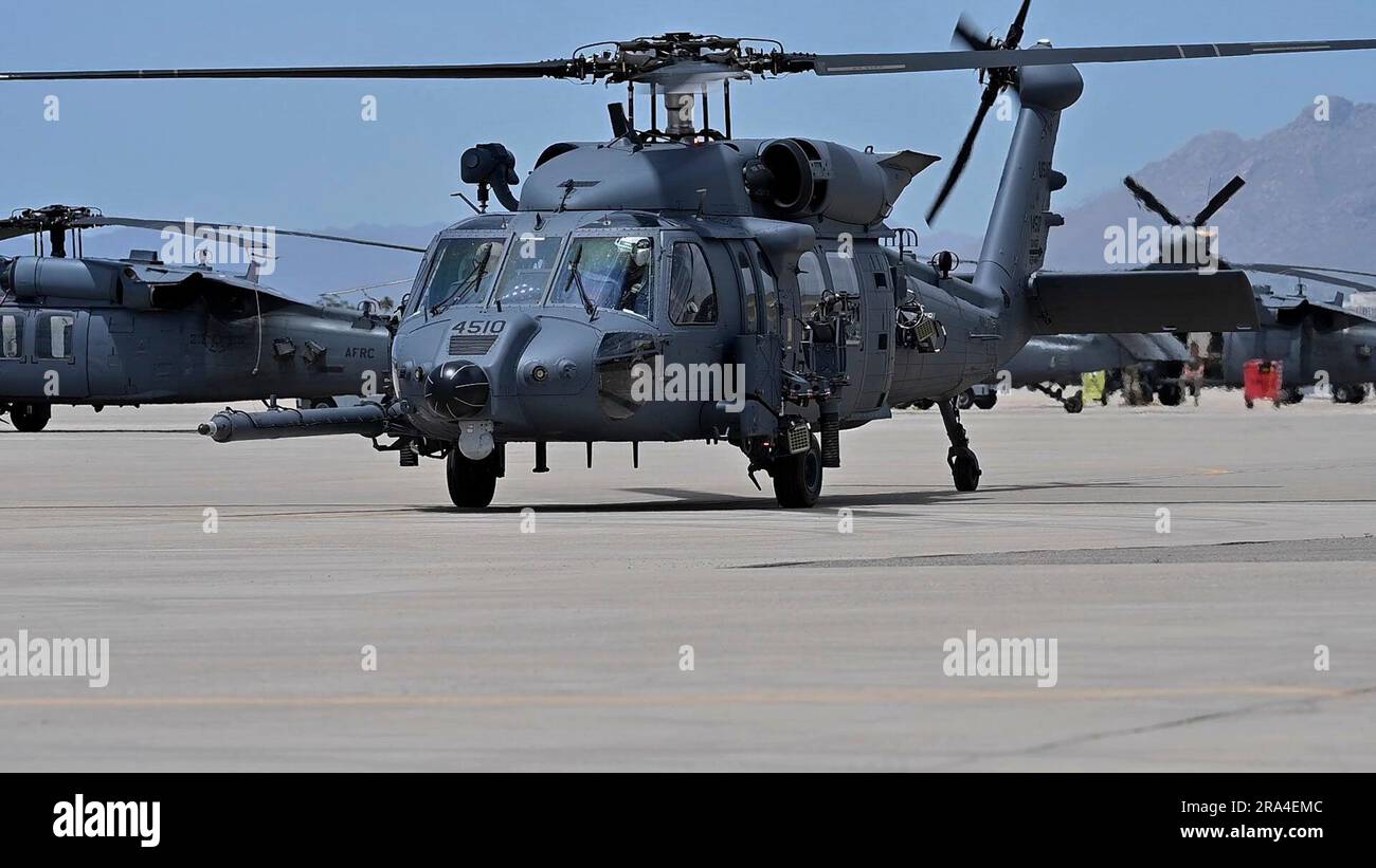 An HH-60W Jolly Green II helicopter, assigned to the 55th Rescue ...