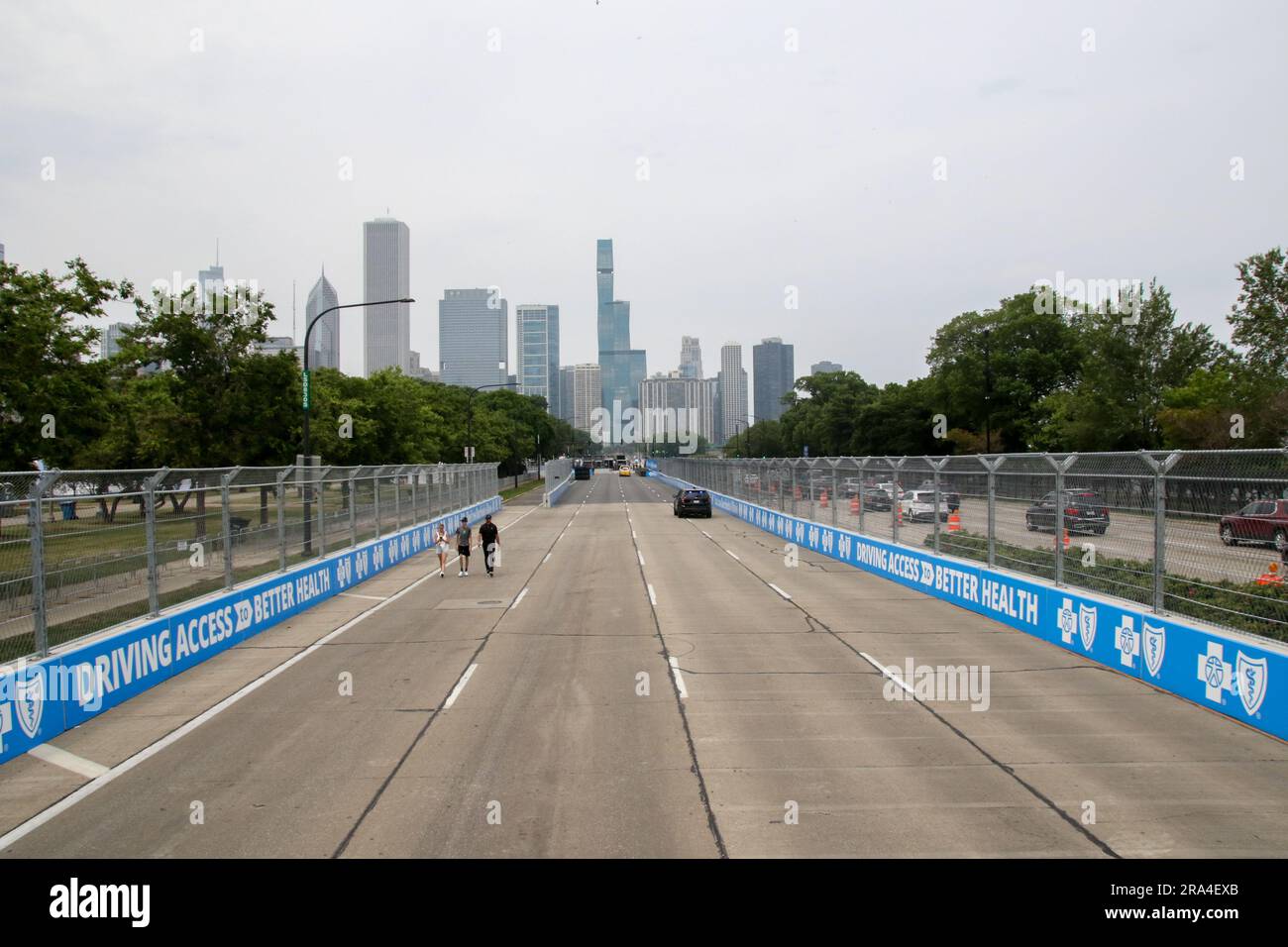A section of the race course can be seen from the Big Bus Tour of the ...