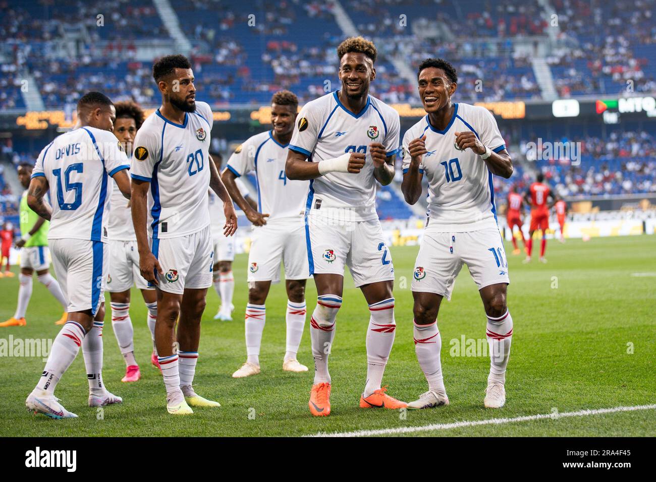 Panama players, including Michael Murillo, second from right, celebrate ...