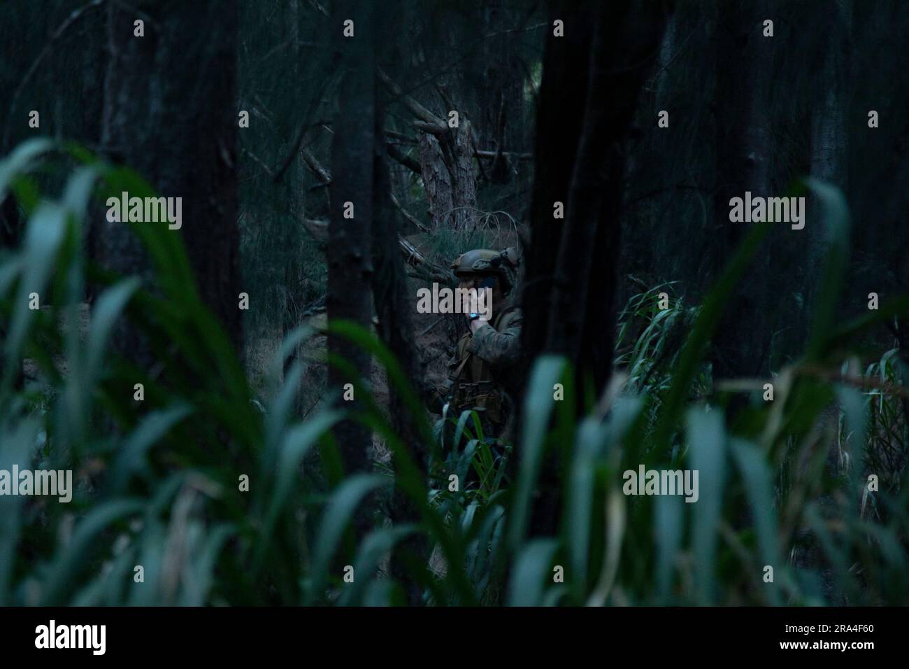 U.S. Marine Corps Cpl. Daniel Huang, a student in the Advanced Infantry ...