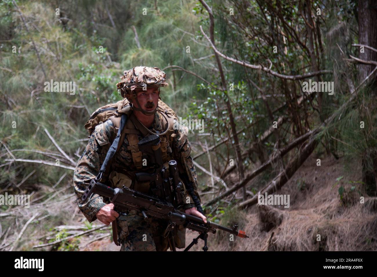 A U.S. Marine with Advanced Infantry Training Battalion, School of ...