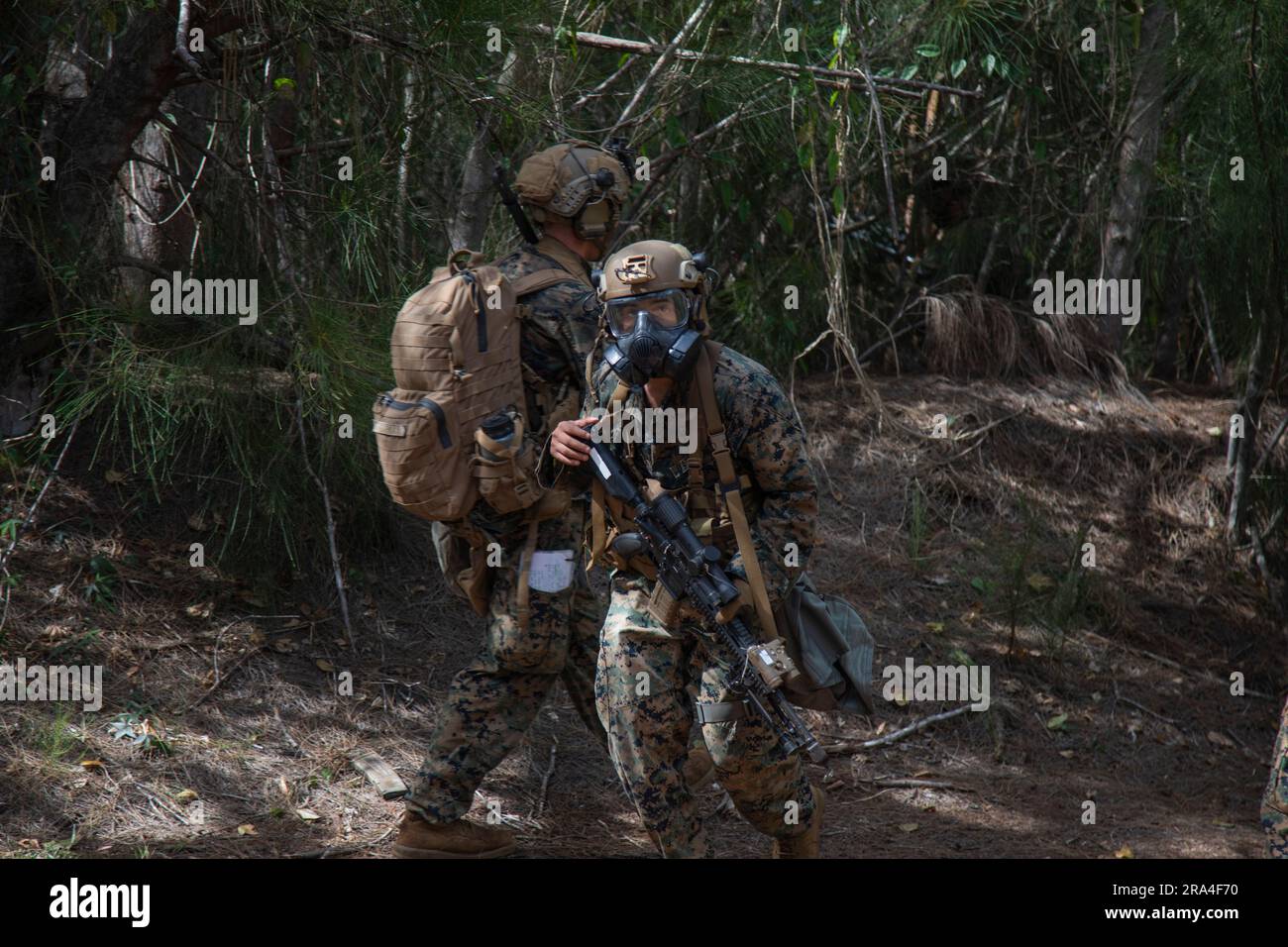 U.S. Marine Corps Lance Cpl. Patrick Romero, a student in the Advanced ...