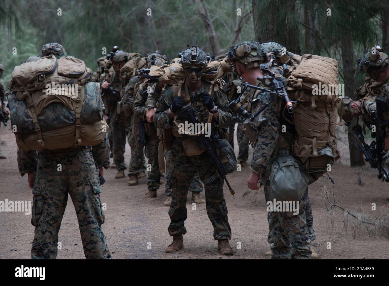 U.S. Marines with Advanced Infantry Training Battalion, School of ...