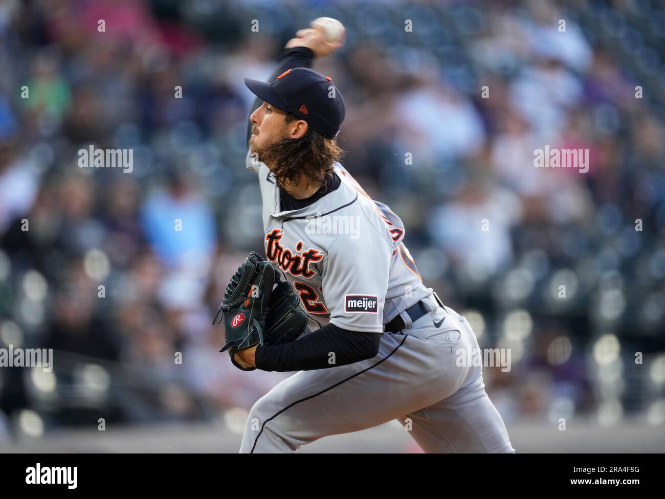 Detroit Tigers starting pitcher Michael Lorenzen works against the ...