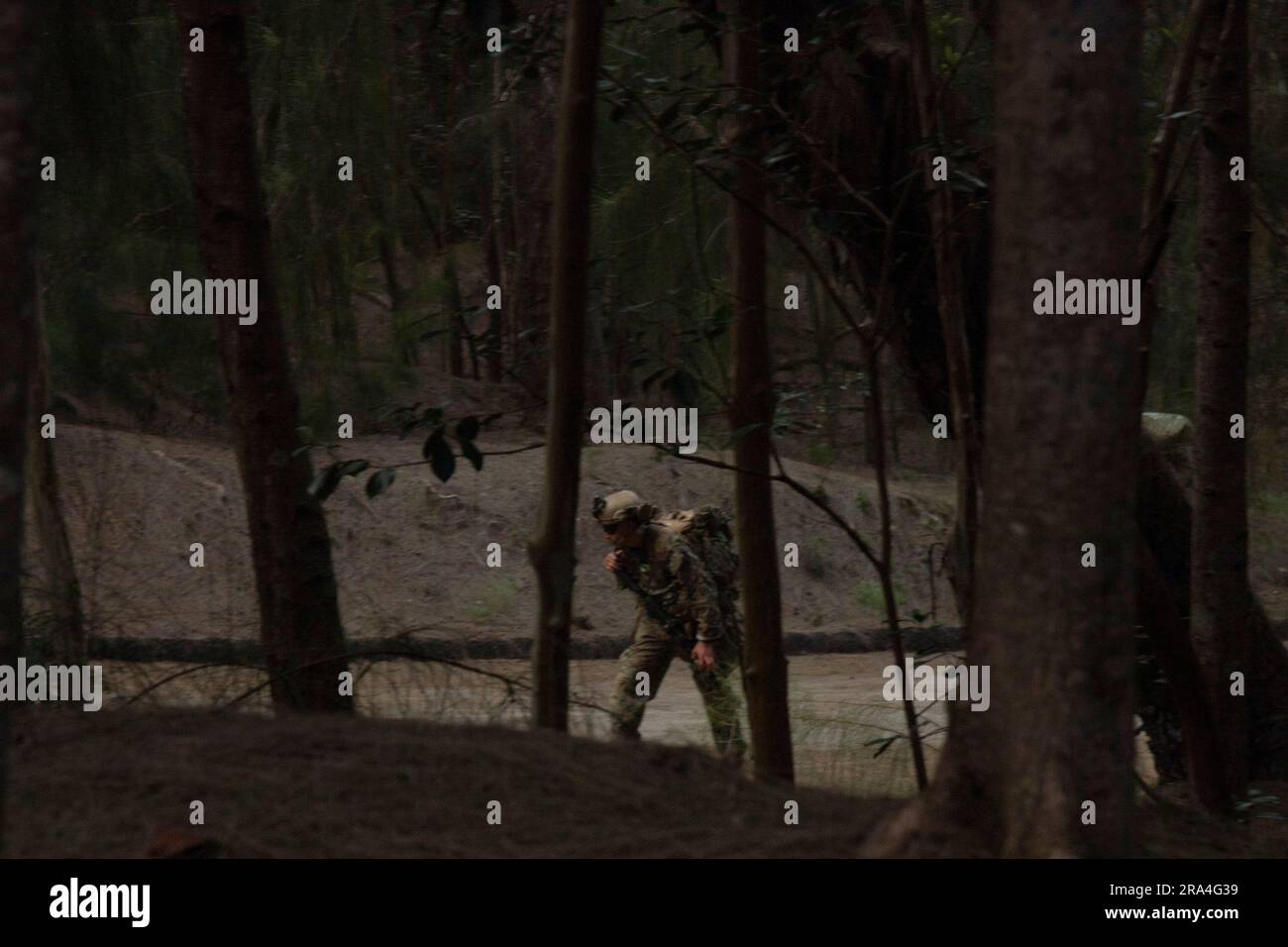 A U.S. Marine with Advanced Infantry Training Battalion, School of ...