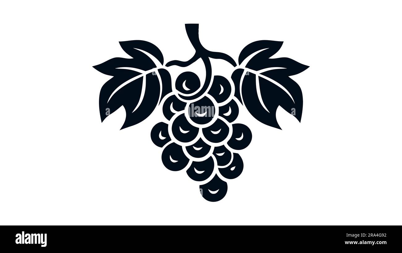 Grapes fruit icon vector illustration on white background Stock Vector ...