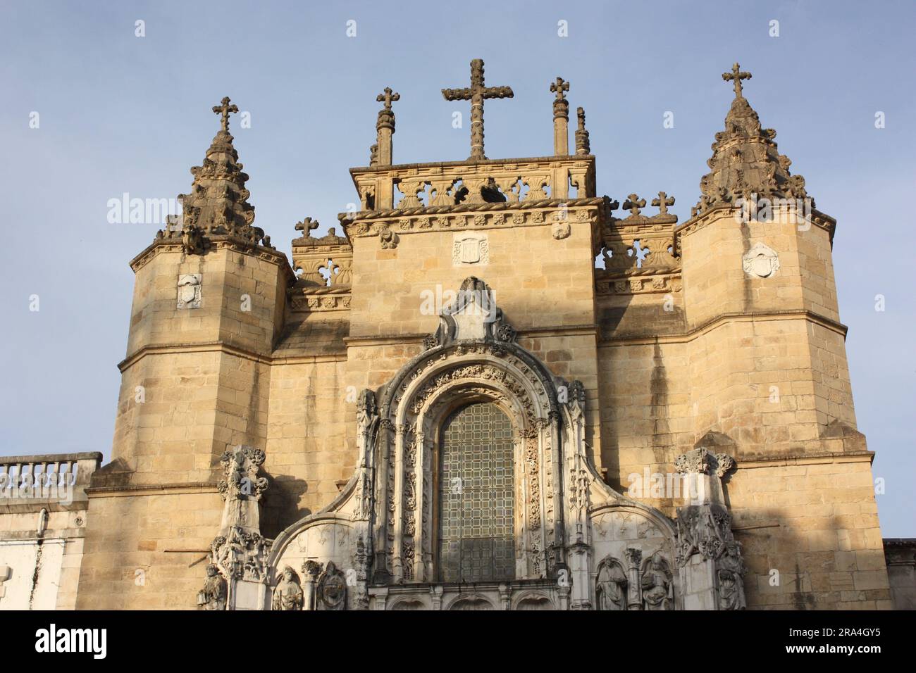 A view of the Monastery of Santa Cruz in the city centre of Coimbra ...