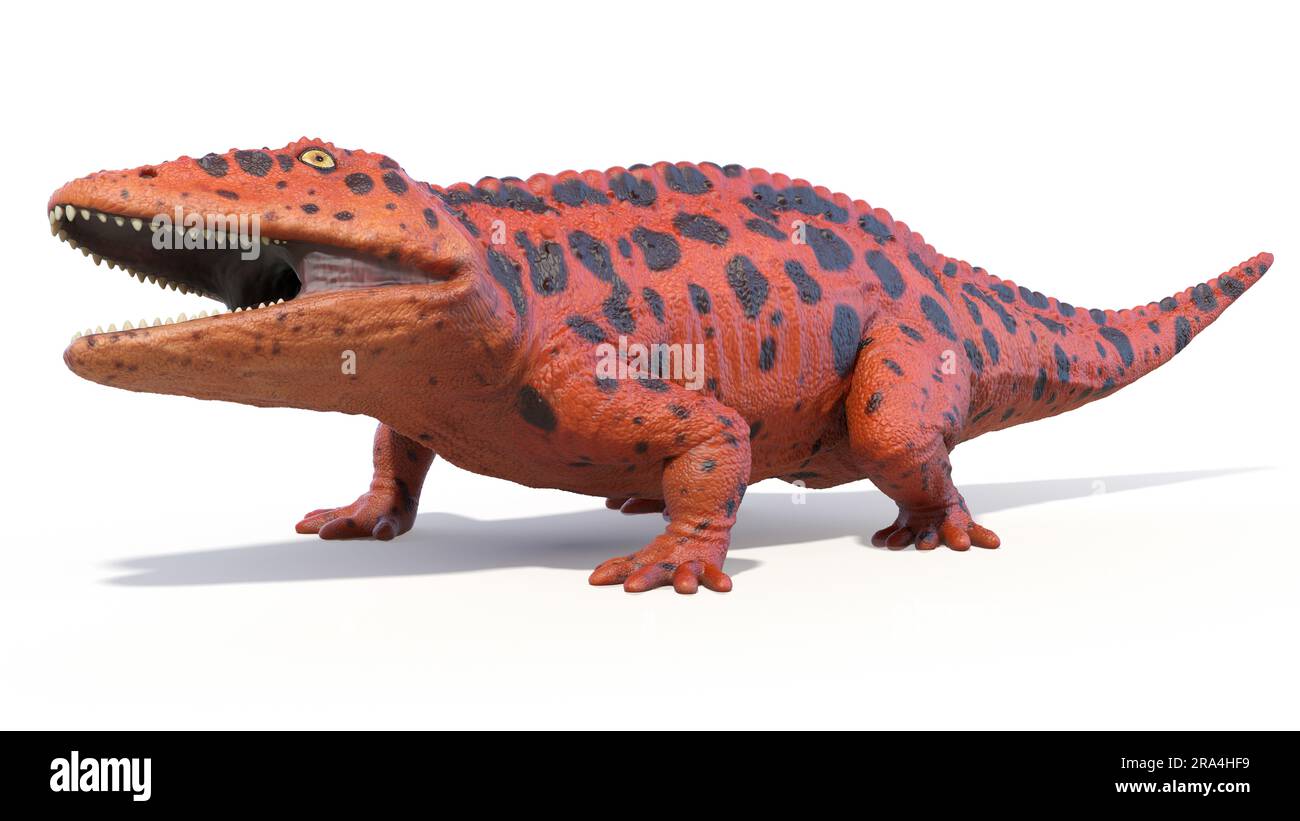 Eryops prehistoric amphibian, illustration Stock Photo - Alamy