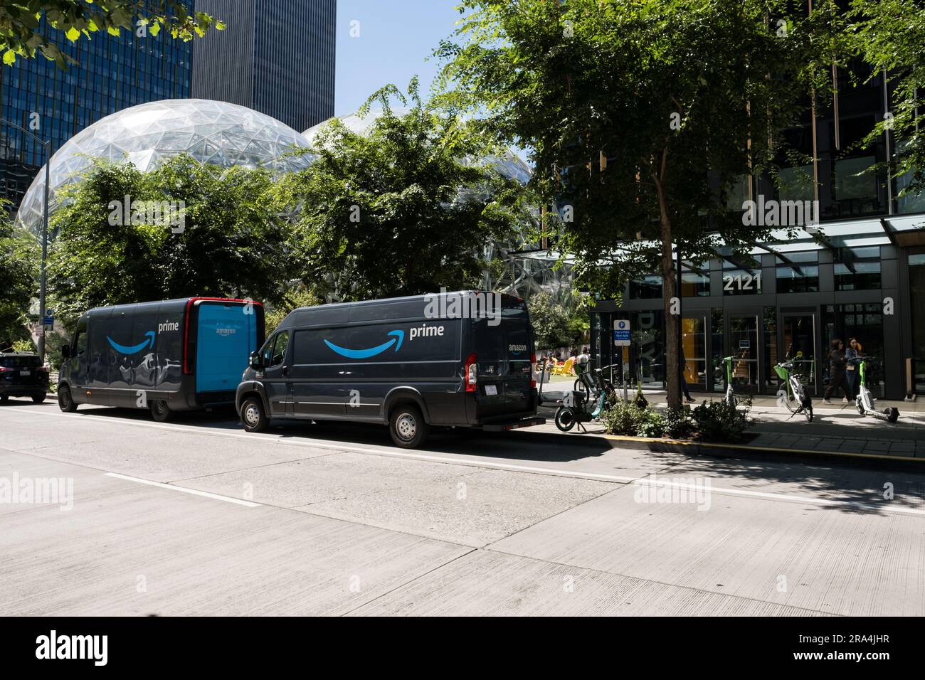 Seattle, USA. 29 Jun, 2023. Rivan Ev van and gas powered Ram van ...