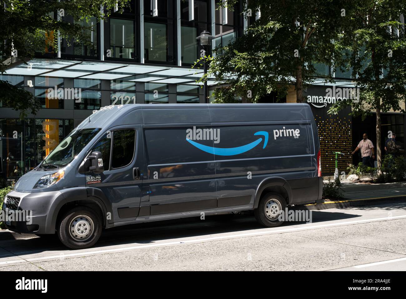 Seattle, USA. 29 Jun, 2023. Rivan Ev van and gas powered Ram van ...