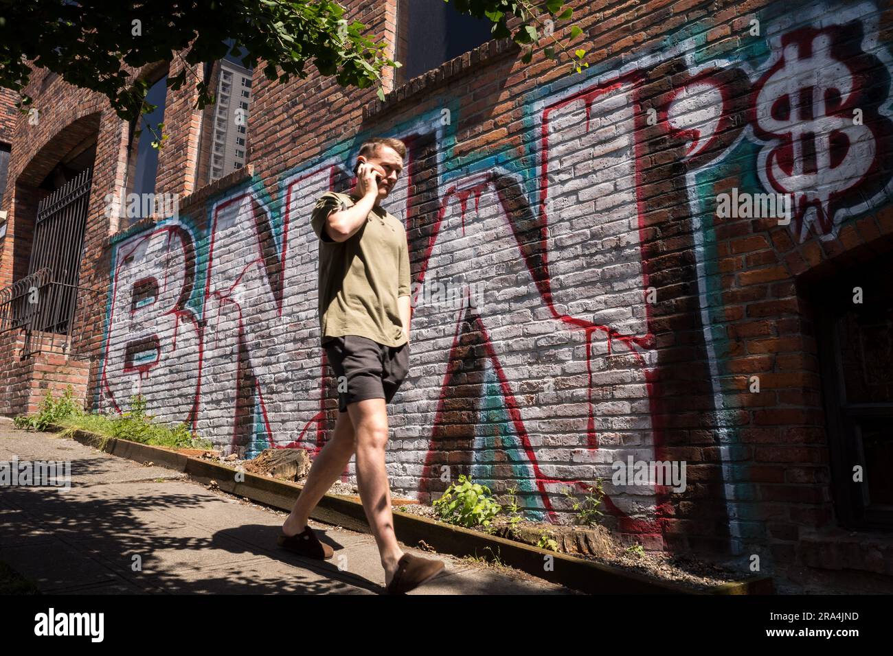 Seattle, USA. 23 Jun, 2023. Downtown Seattle Graffiti Stock Photo - Alamy