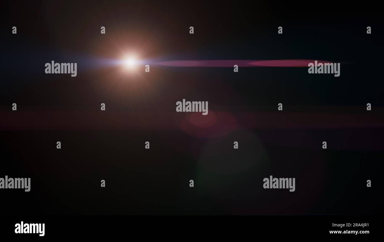 White spot with blurred oreol of light. Colored light spots on the lens ...