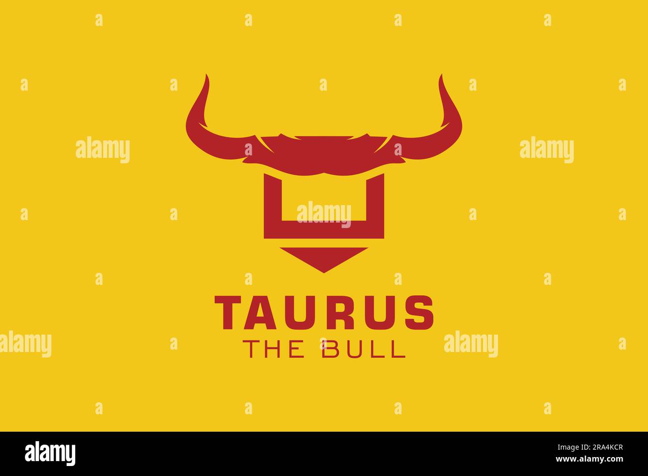 Letter U logo, Bull logo,head bull logo, monogram Logo Design Template ...