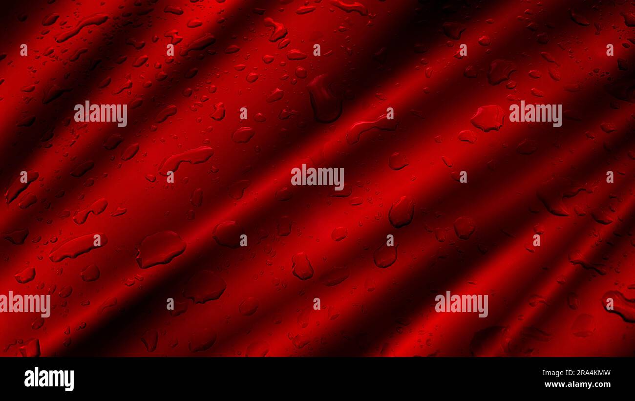 Water Drops background on the red glossy surface, Rain droplets on red ...