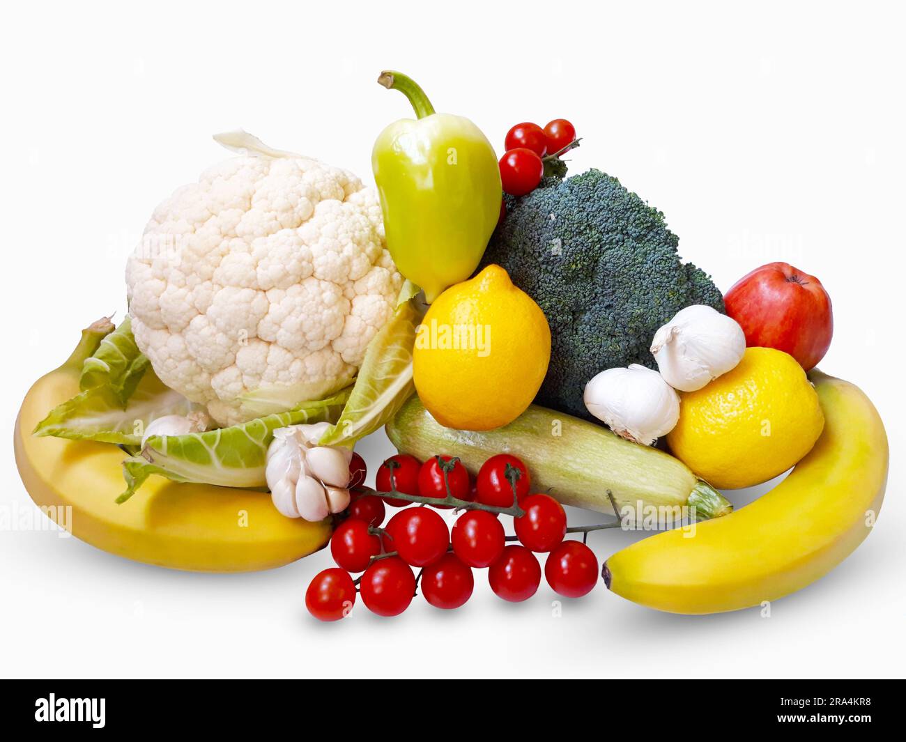 Set Of Different Fruits And Vegetables Stock Photo - Alamy