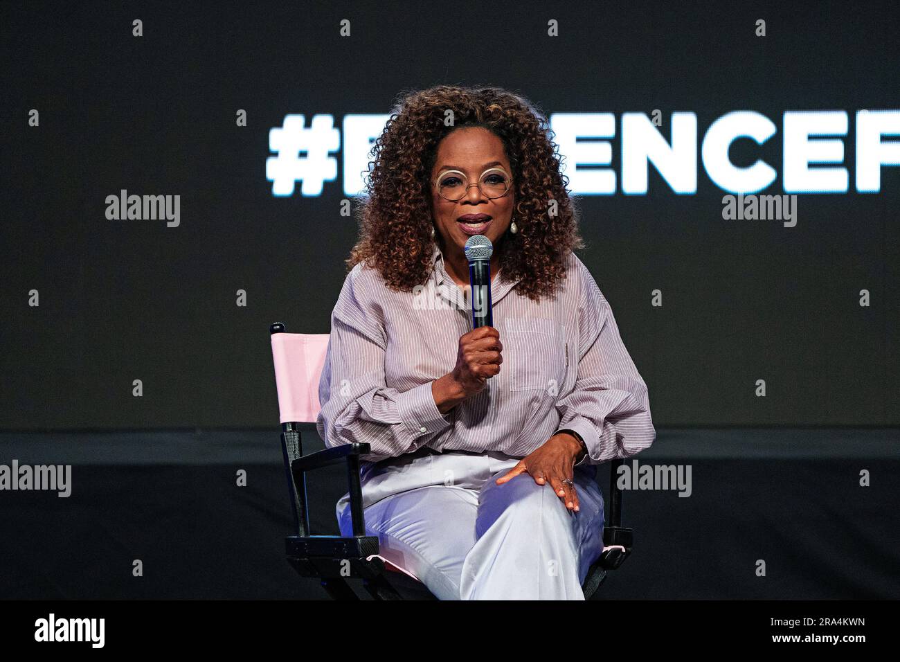 Oprah Winfrey appears at the Essence Festival of Culture on Friday ...