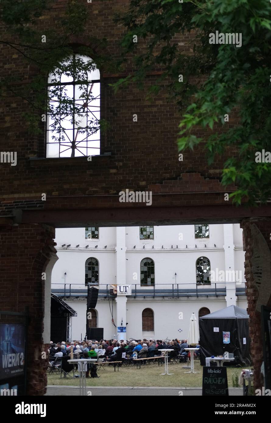 Leipzig, Germany. 30th June, 2023. View into an old gasometer at the ...