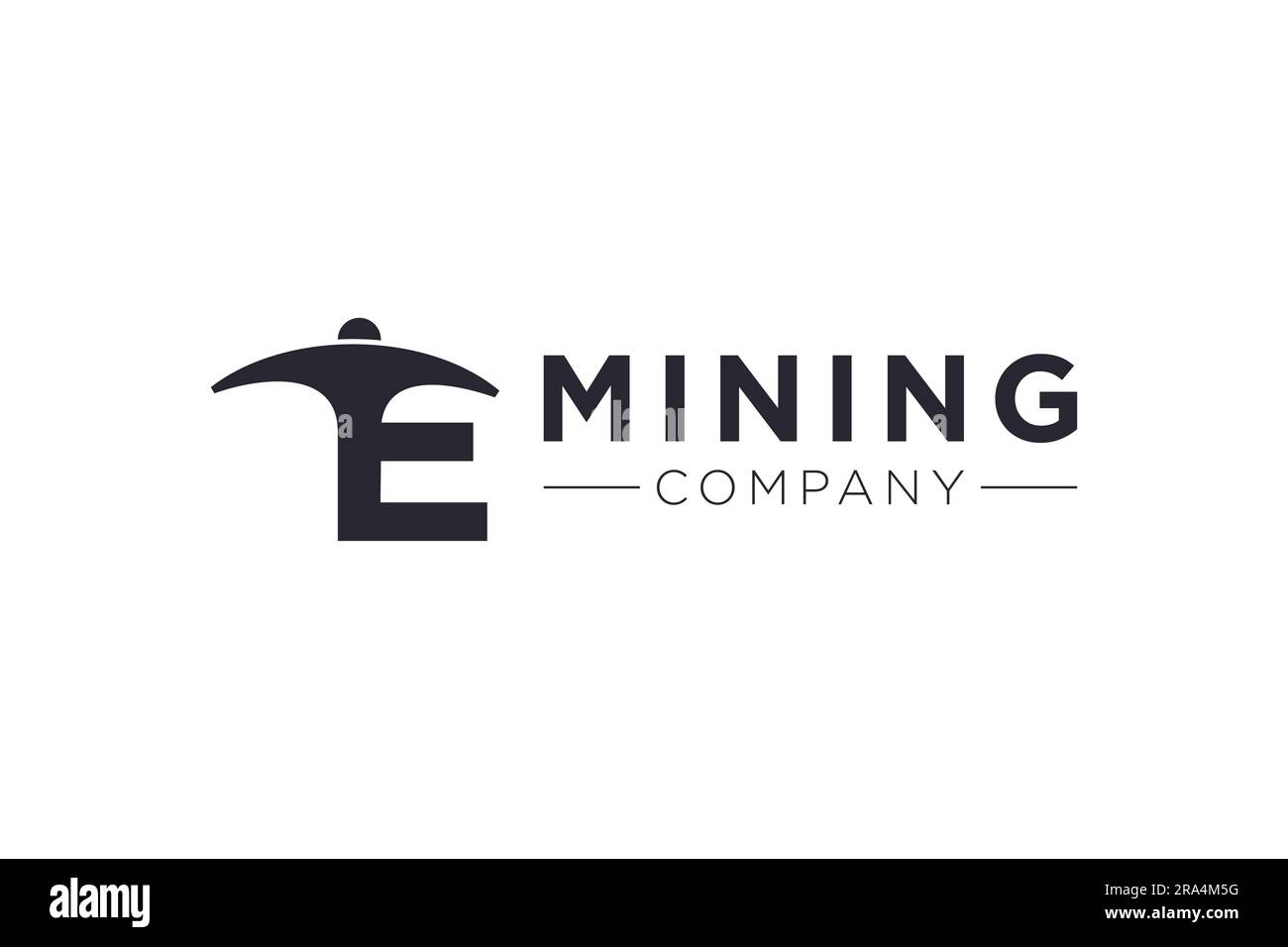 Letter E Mining logo icon design template vector Stock Vector Image ...