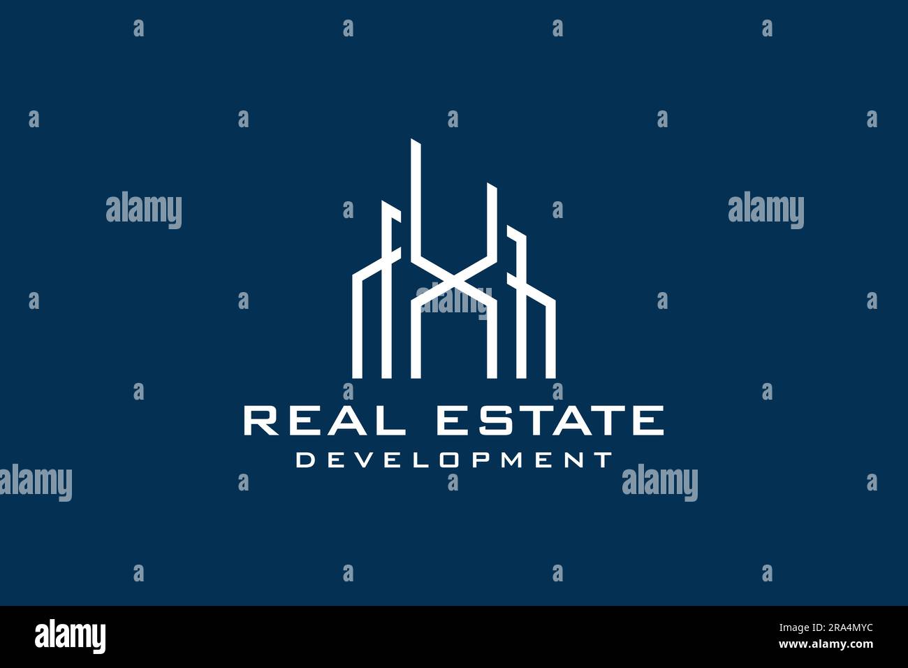 Letter X for Real Estate Remodeling Logo. Construction Architecture ...