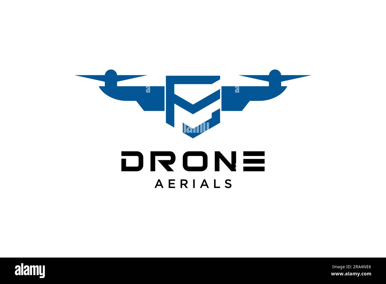 Letter F Drone logo design template. Photography drone icon vector ...