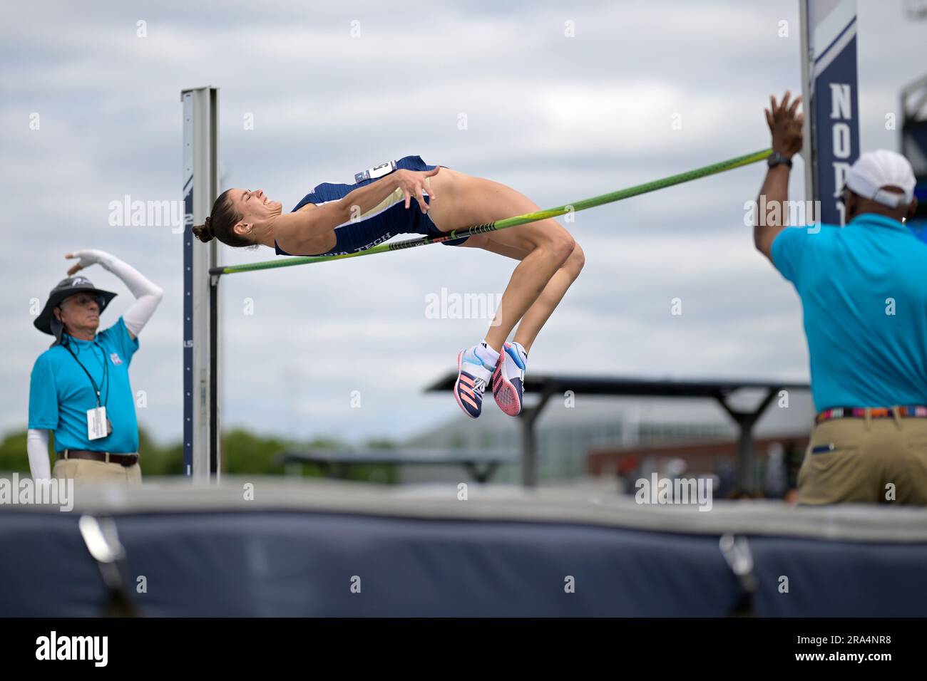 Georgia Tech's Shanty Papakosta competes in the women's high jump at ...