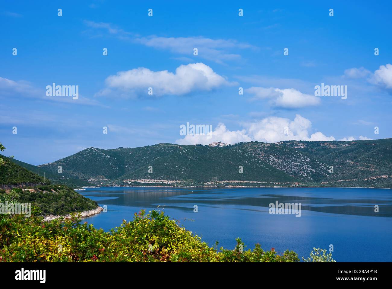 Trikeri village small picturesque village on top of a hill, overlooking ...