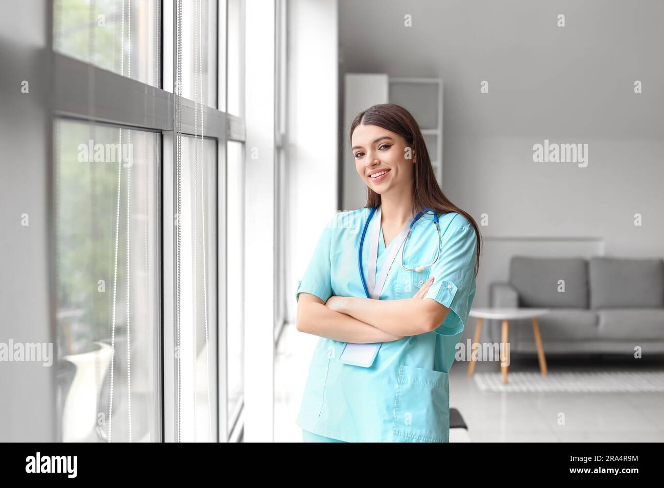 Female medical intern at hospital Stock Photo - Alamy