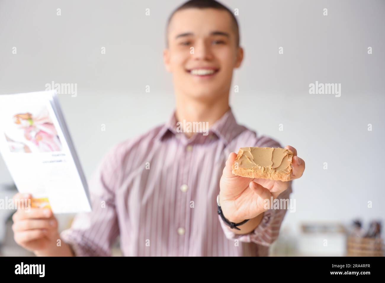 Man eating toast hi-res stock photography and images - Alamy