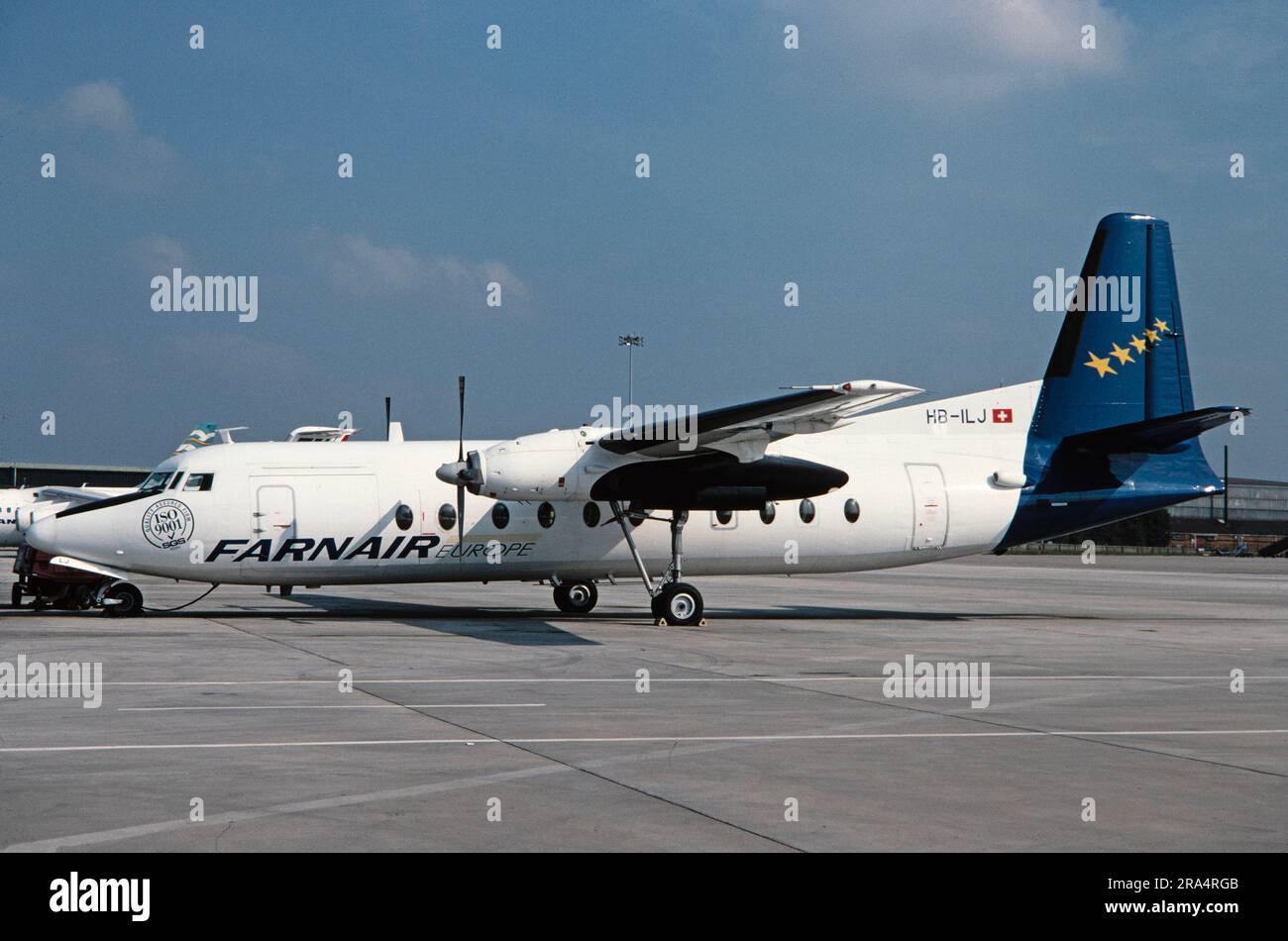 A Farnair of Switzerland Fokker F-27 Friendship aircraft, registration ... A Farnair of Switzerland Fokker F-27 Friendship aircraft, registration ...