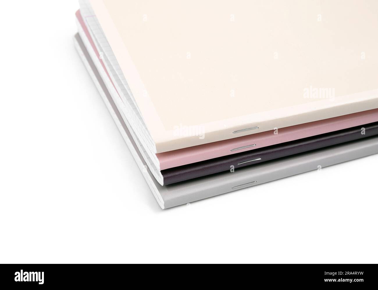Different colorful notebooks isolated on white background Stock Photo ...