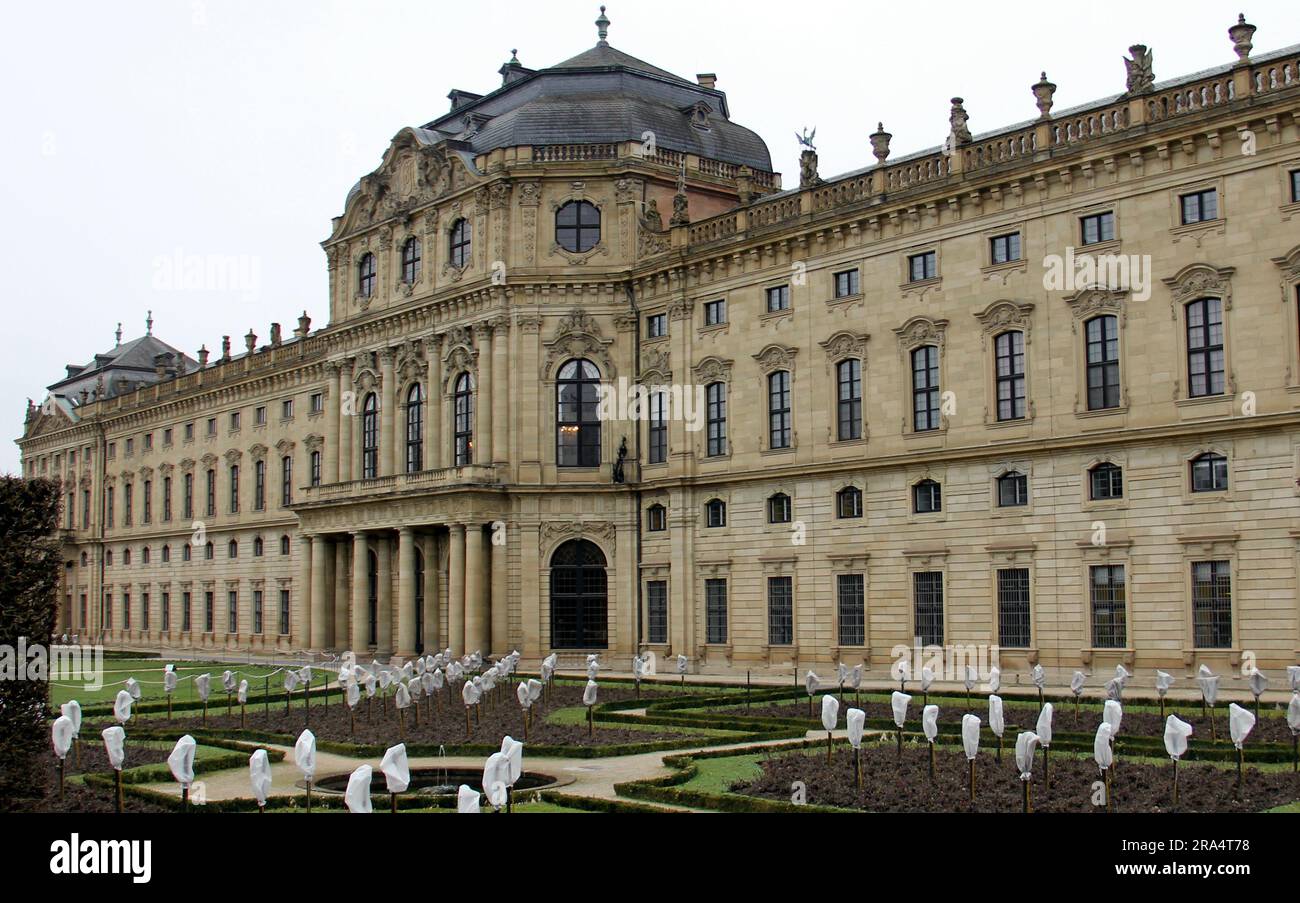 The Residenz, 18th-century baroque Prince-Bishops Palace, Court Gardens ...