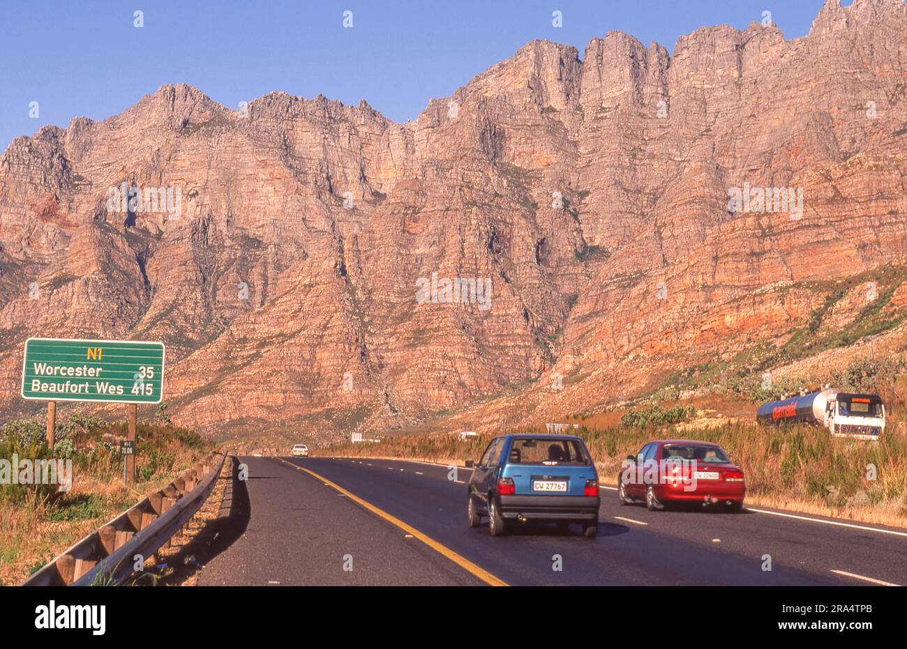 A view of the scenic Du Toit's Klook Pass on the N1 national road near ...