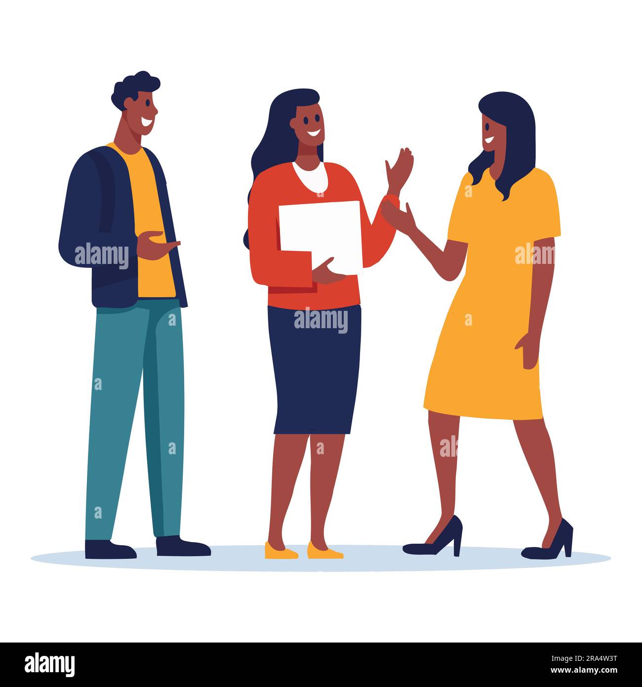 Group talking coffee Stock Vector Images - Alamy