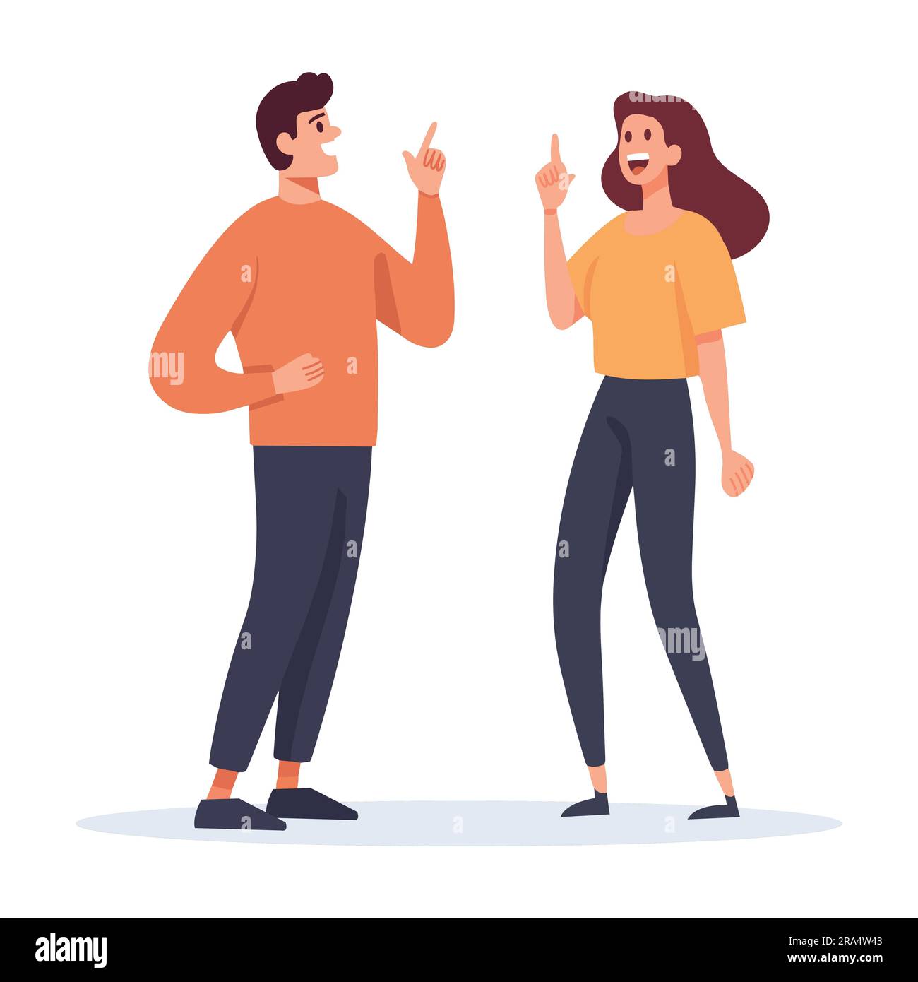 Hand Drawn group of friends talking in flat style isolated on ...