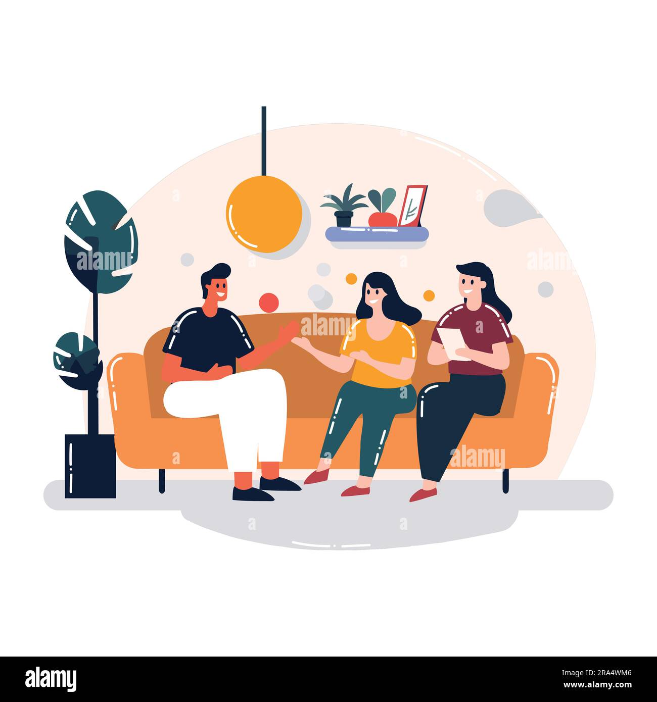 Chatting group Stock Vector Images - Alamy