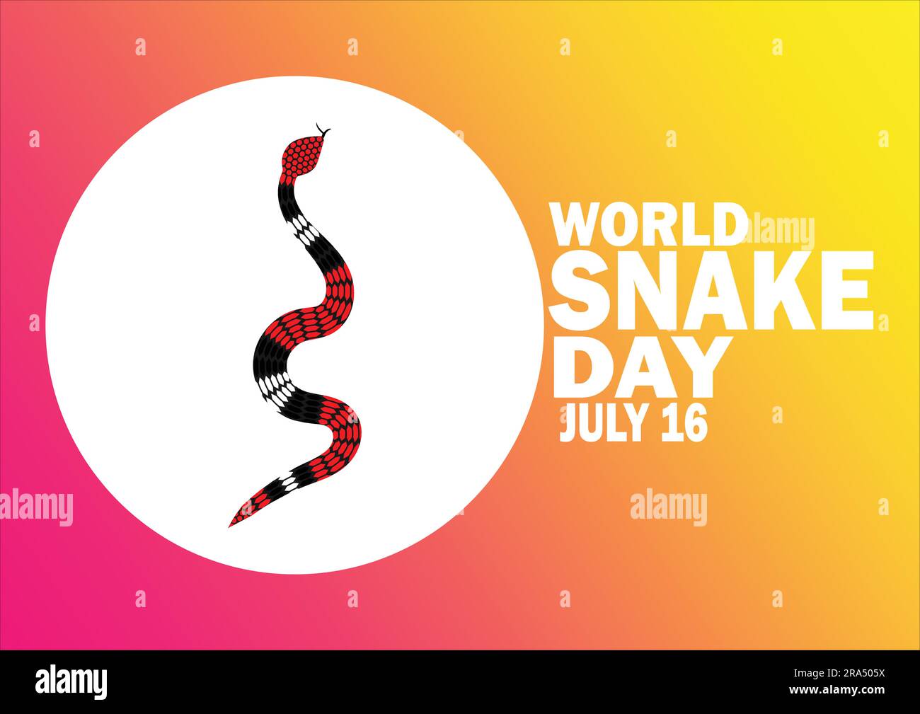 World Snake Day. July 16. Vector illustration for greeting card, poster ...