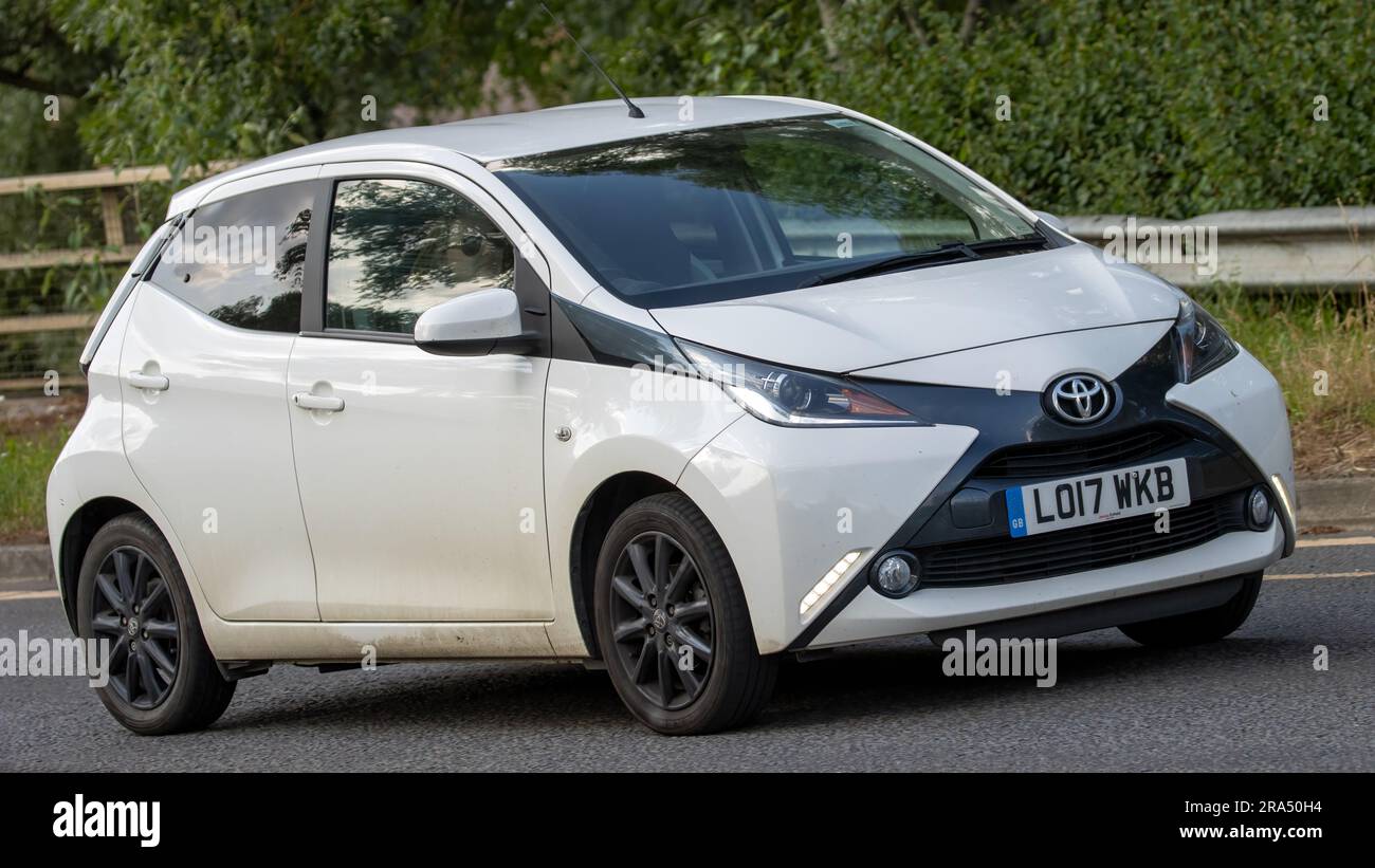 Milton Keynes,UK - June 24th 2023. 2917 white TOYOTA AYGO car ...
