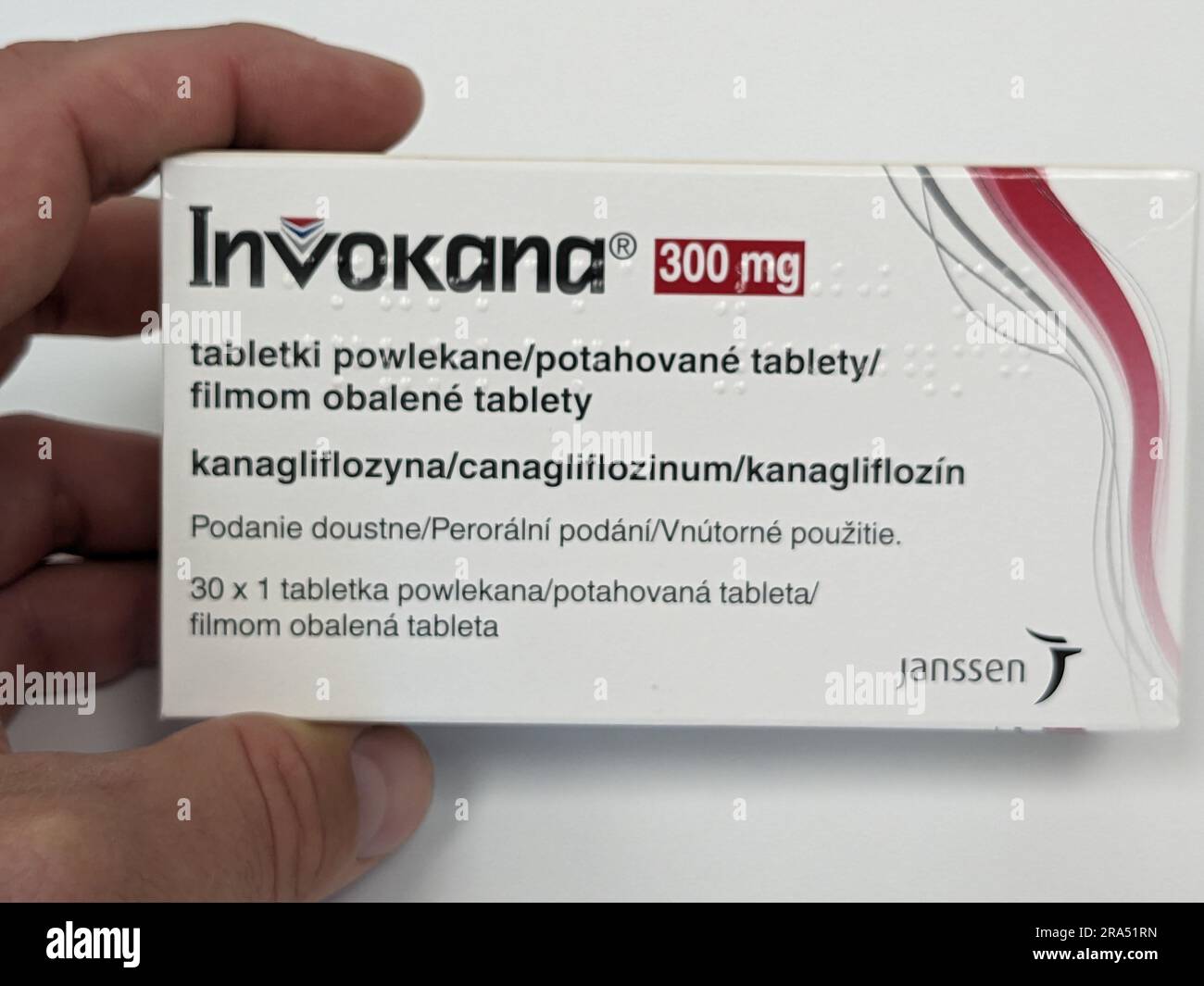 Prague,Czech republic- March 31 2024: box of INVOKANA medication with ...