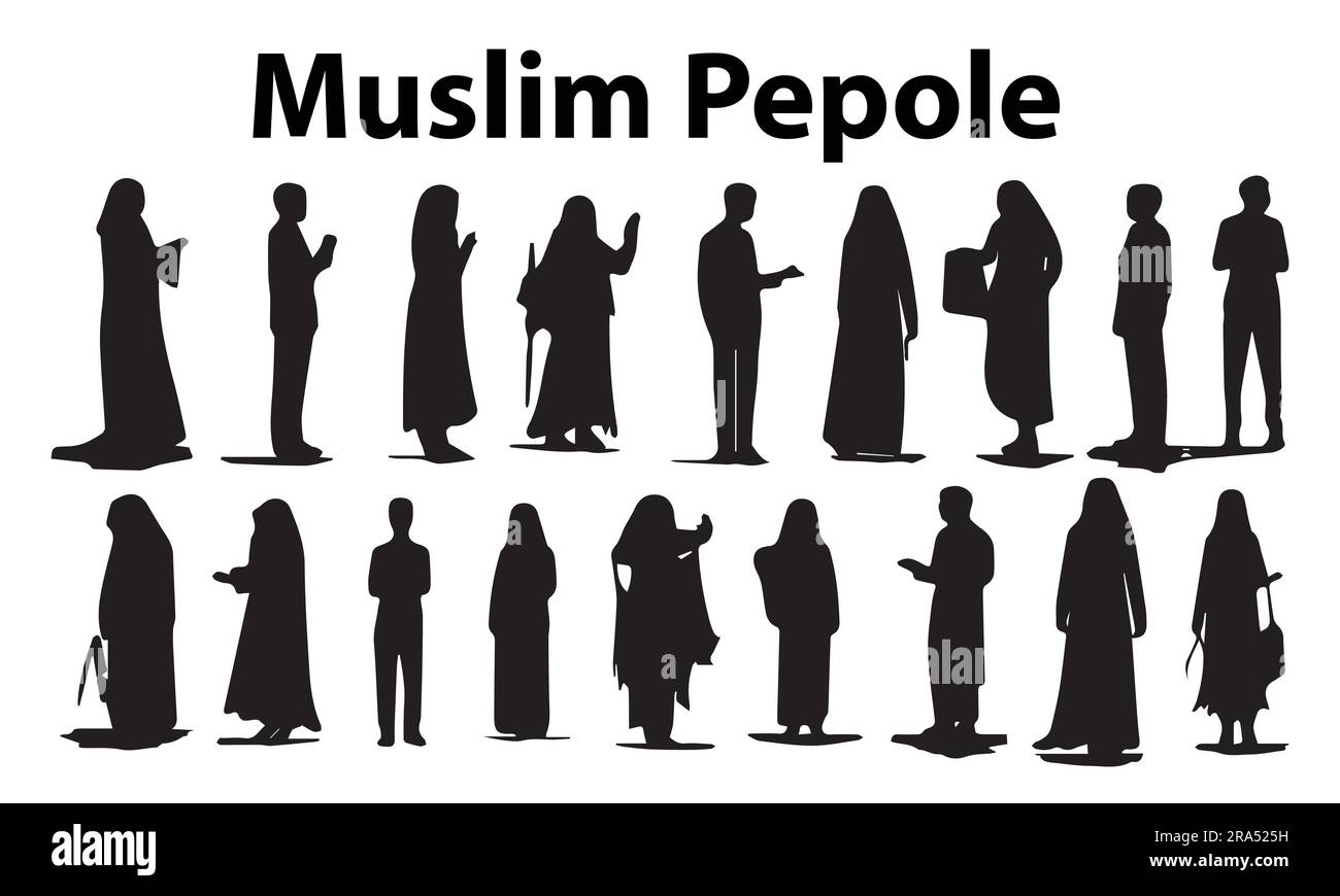 Muslim people vector hi-res stock photography and images - Alamy