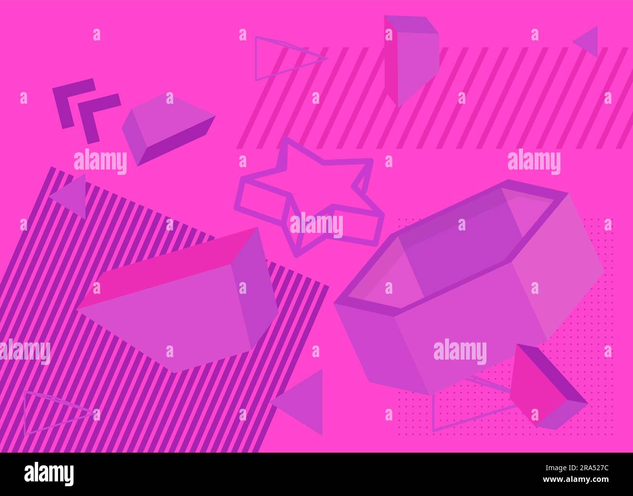 Geometrical pink graphic minimal background. Retro geometric dark theme ...