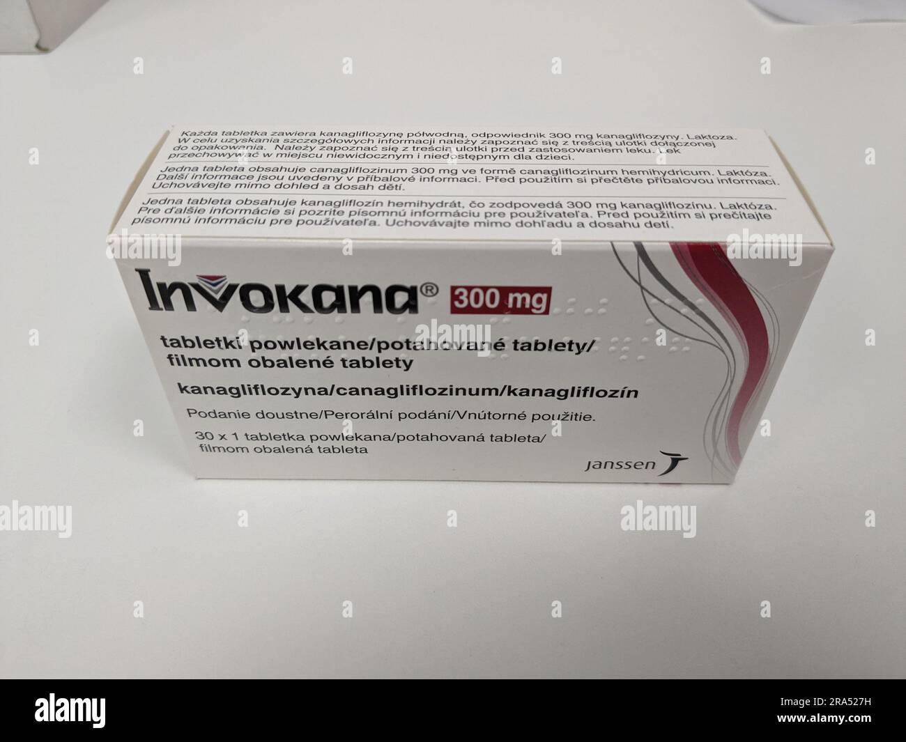 Prague,Czech republic- March 31 2024: box of INVOKANA medication with active substance ...