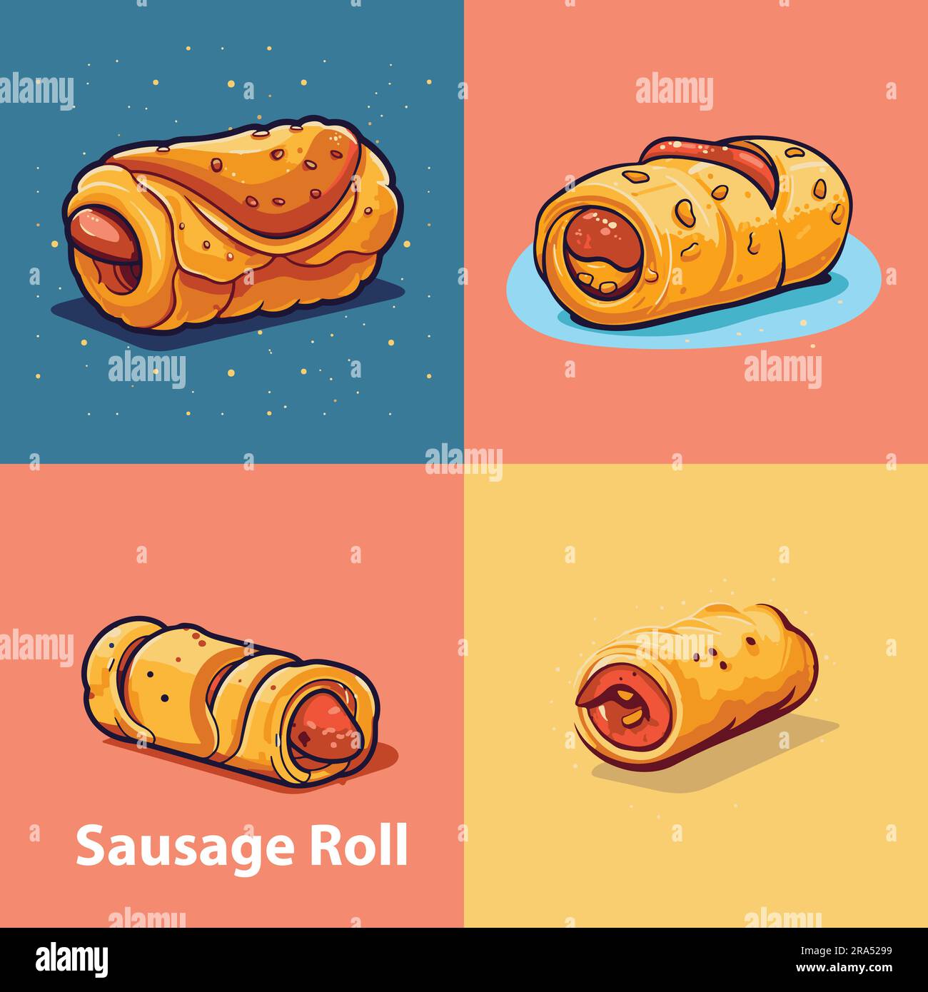 A set of Flat roll vector illustration Stock Vector Image & Art - Alamy