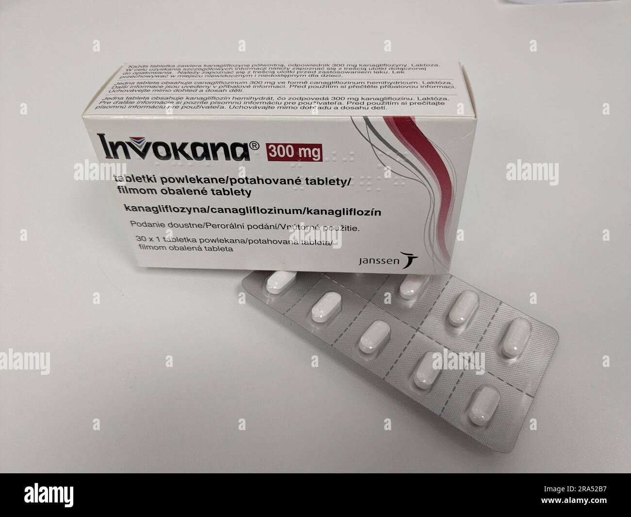 Prague,Czech republic- March 31 2024: box of INVOKANA medication with ...