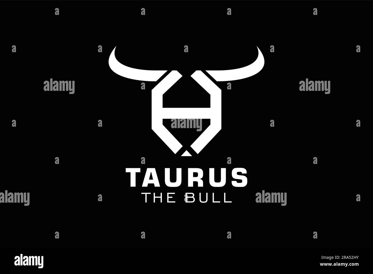 Letter H logo, Bull logo,head bull logo, monogram Logo Design Template ...