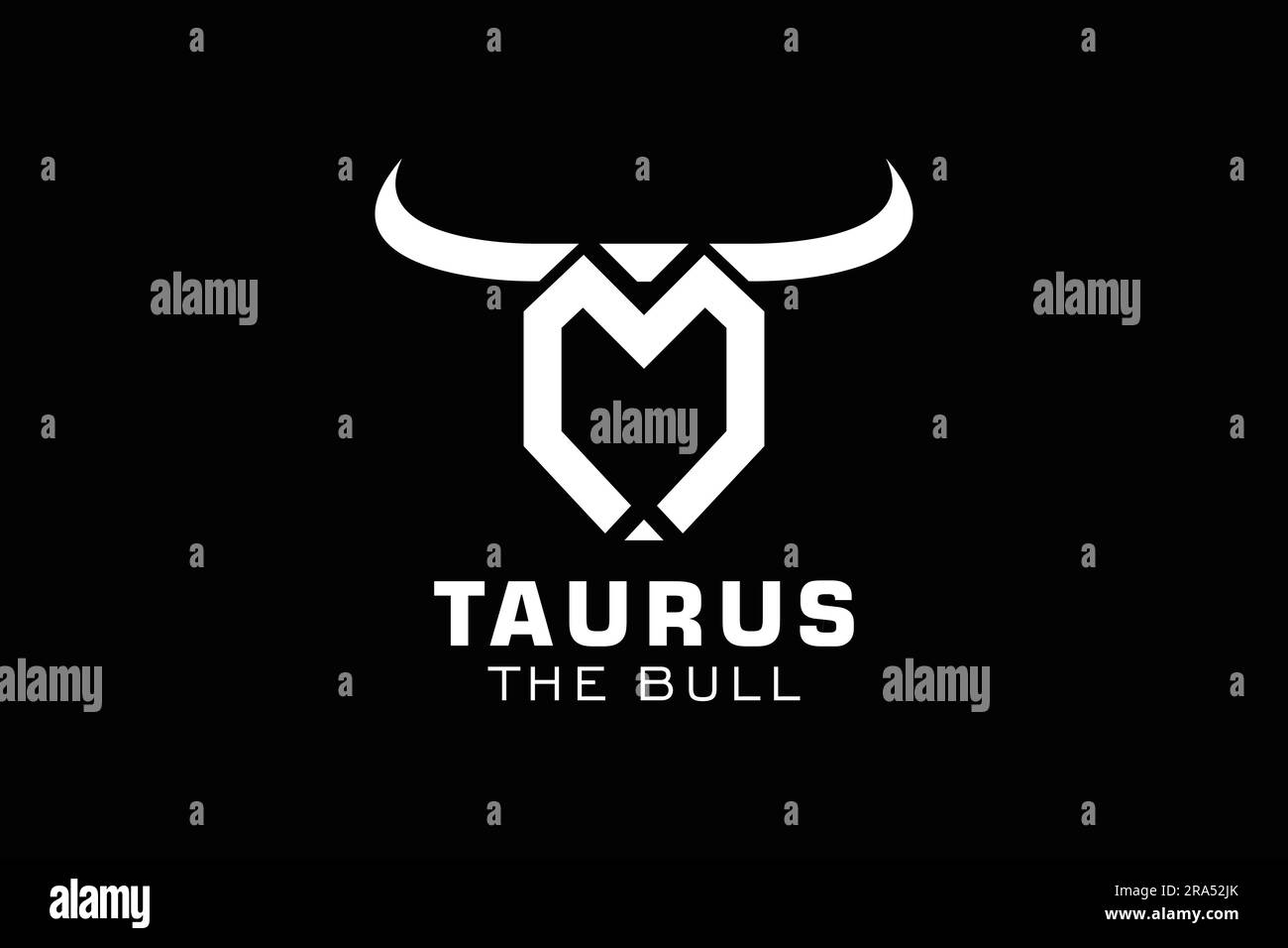 Letter M logo, Bull logo,head bull logo, monogram Logo Design Template ...