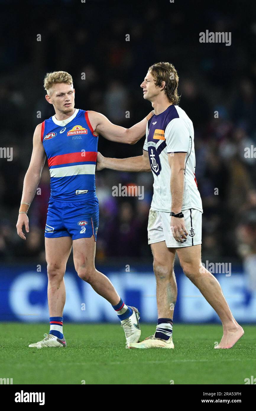 Melbourne, Australia. 01st July, 2023. Adam Treloar of Western Bulldogs ...